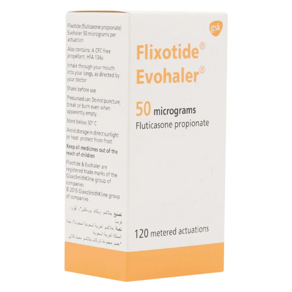 Buy FLIXOTIDE EVOHALER 50MCG MD INH (AEROSOL) 120 ACT INH online at ...