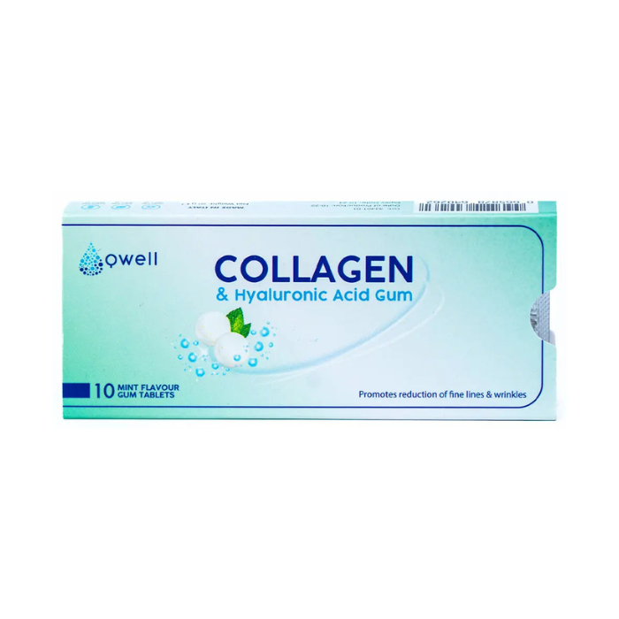 Buy Qwell Collagen & Hyaluronic Acid Mint Chewing Gum 10s online at ...